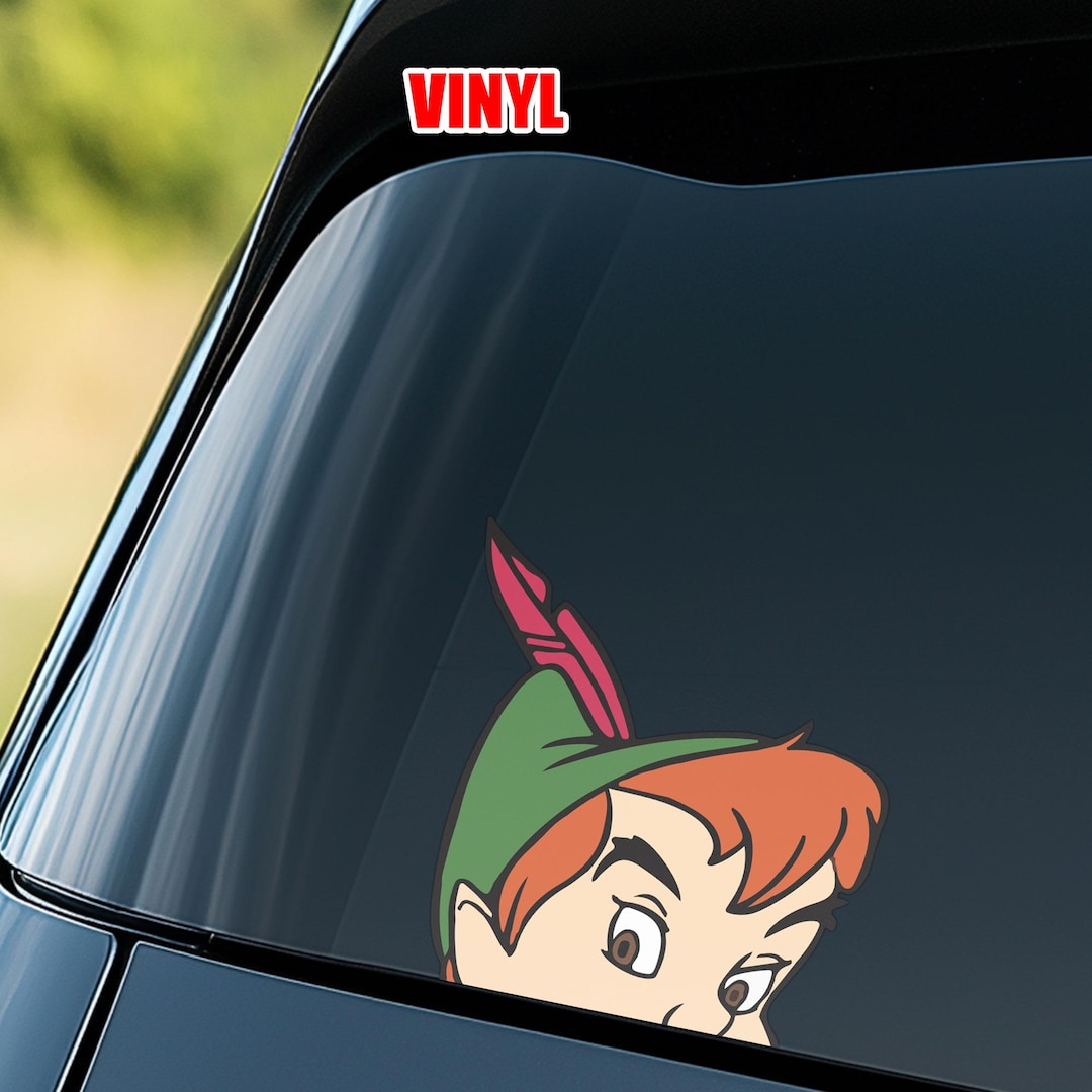 Peter Pan Peeker Peeking Car Window Decals - Bumper Waterproof Vinyl ...