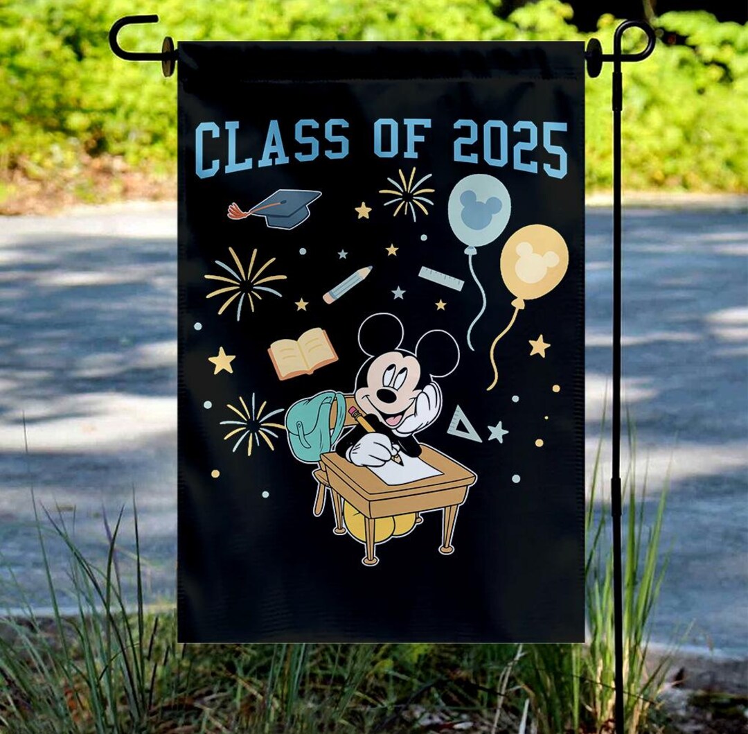 Disney Class of 2025 Flag, Mickey Minnie Graduate Flag, Mickey Senior ...