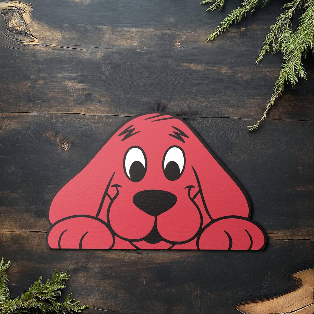 Clifford the Big Red Dog Characters Peekaboo Sticker,waterproof for ...