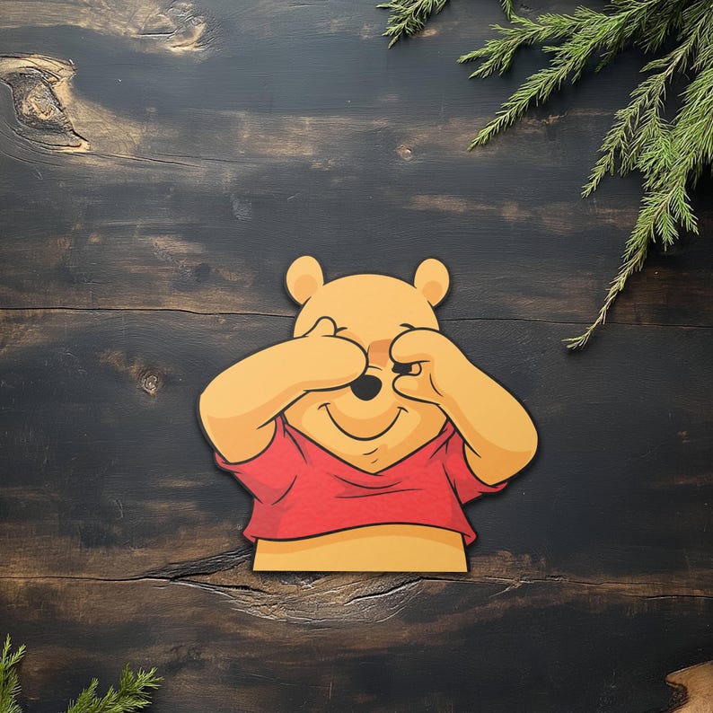 Winnie the Pooh Peekaboo Peeker Peeking Car Window Decals, Bumper ...