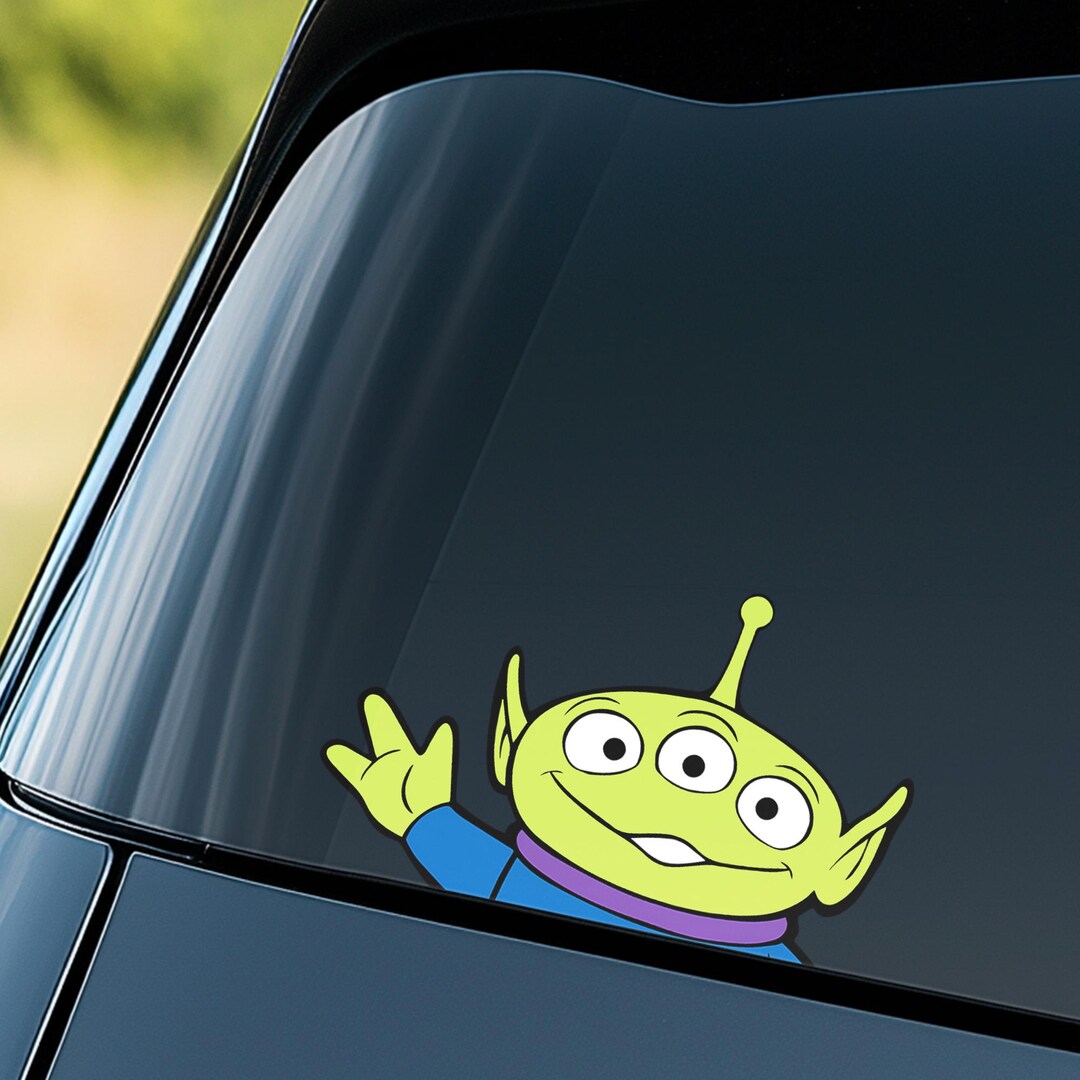 Toy Story Alien Peeker Transparent Car Decal/pixar Peekaboo Window ...