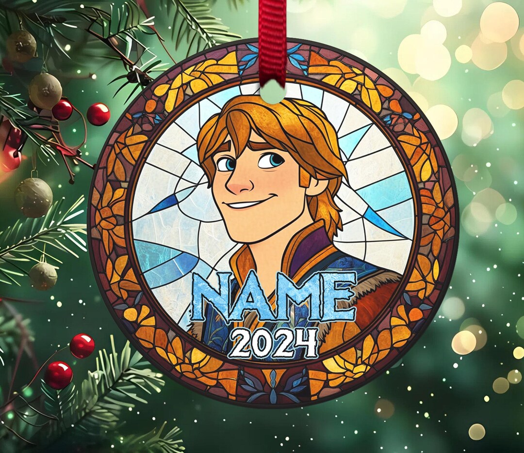 Stained Glass Frozen Characters Ornament, Custom Kristoff Frozen ...