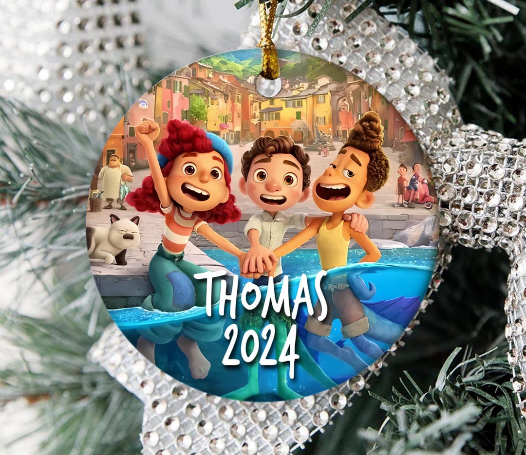 Personalized Luca Cartoon Christmas Ornament, Luca and Friends 2024 ...