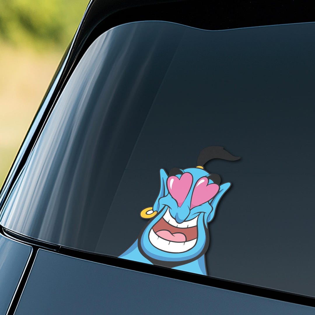 Disney Aladdin Peeker Peeking Car Window Decals, Funny Face Bumper ...