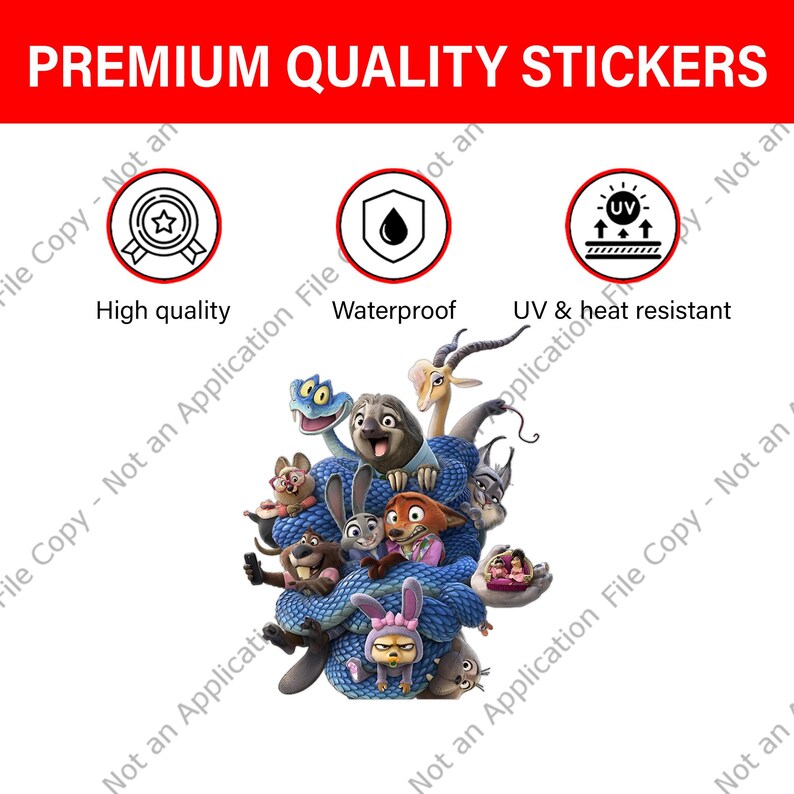 Zootopia Peeker Sticker,judy and Nick Sticker,disney Zootopia Sticker ...