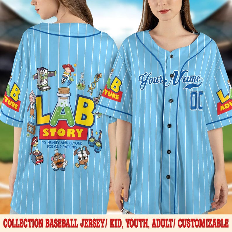 Lab Week 2026 Toy Story Jersey, Funny Lab Tech Baseball Jersey, Medical ...