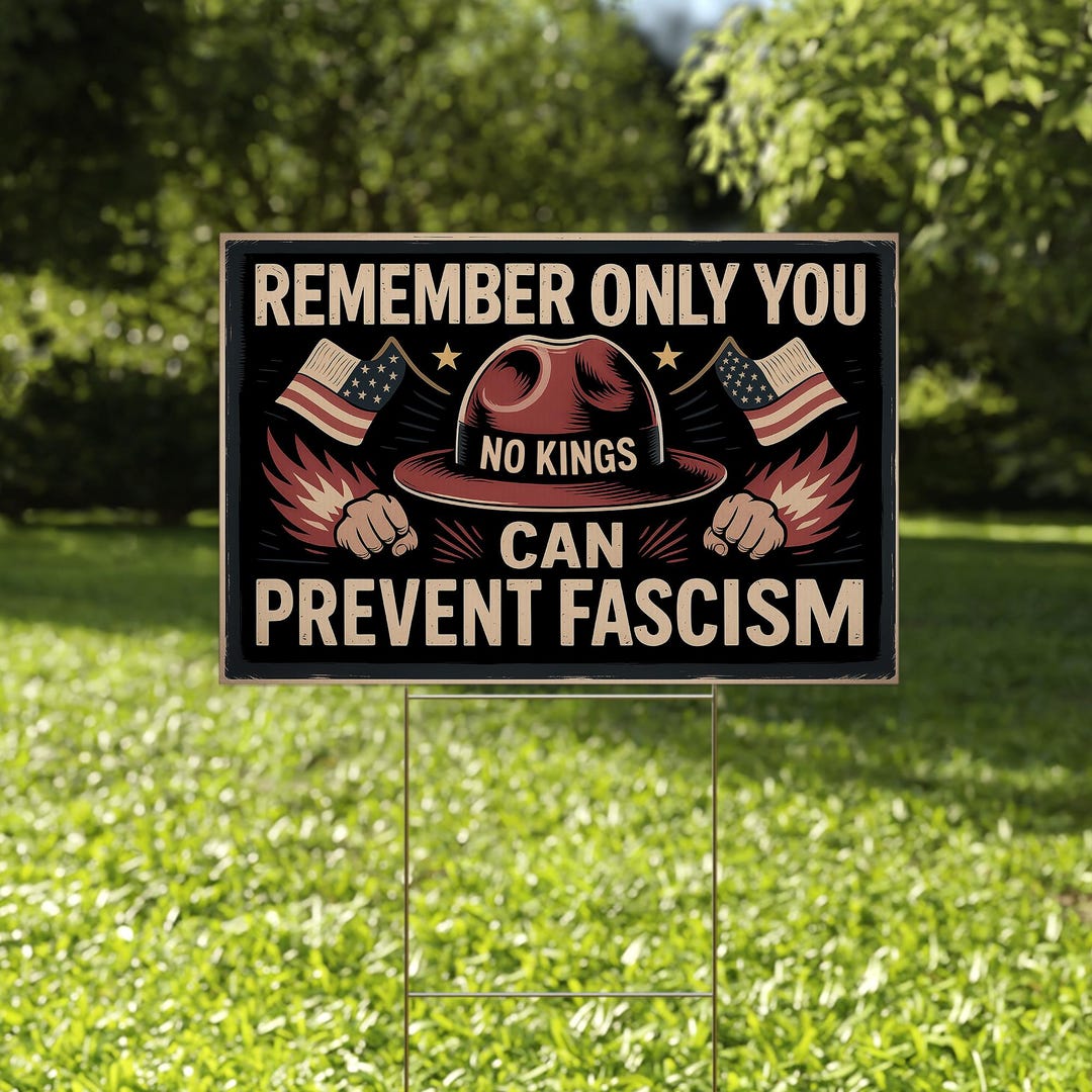 No Kings Patriotic Yard Sign – Feminist Liberty Yard Sign, Anti ...