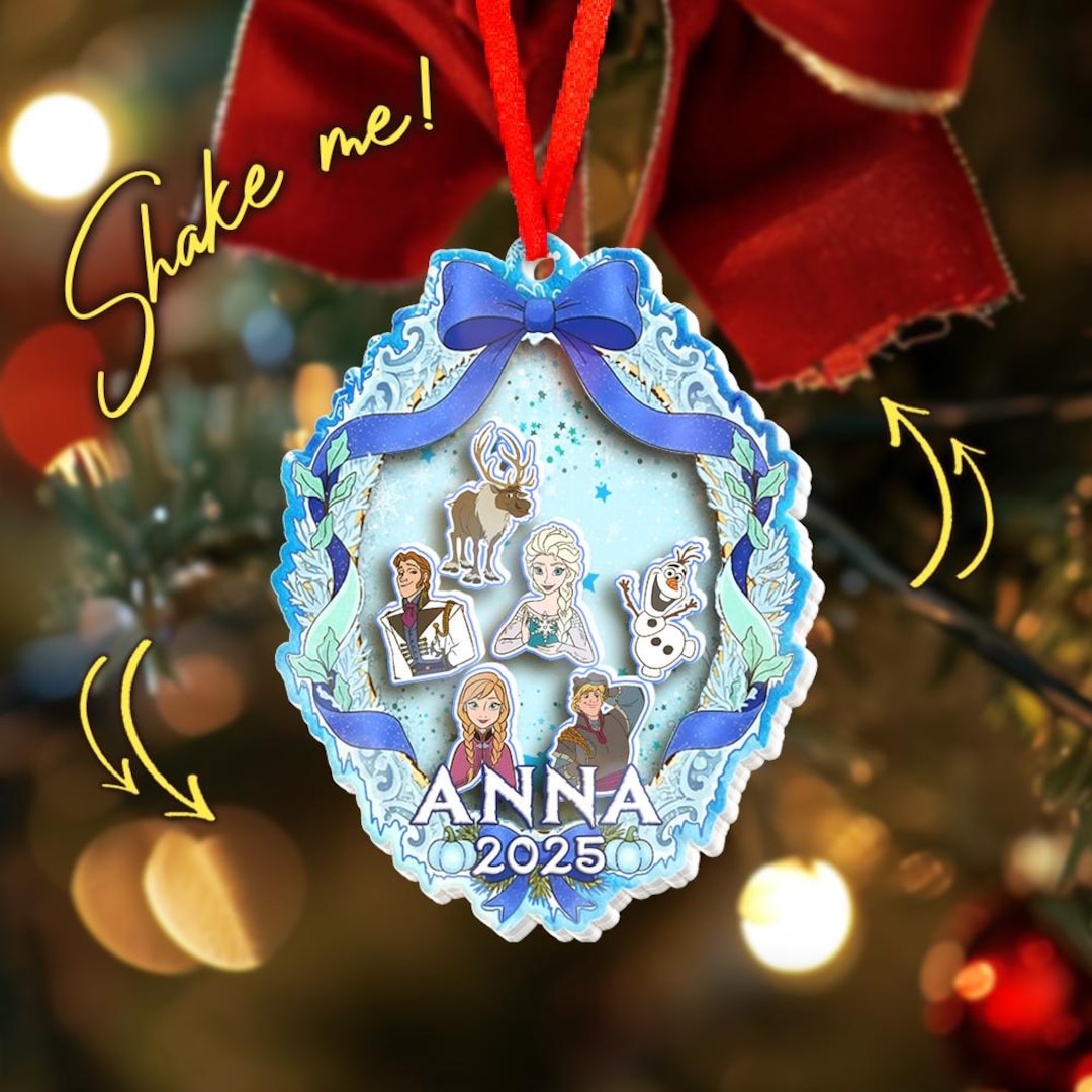 Custom Disney Frozen Princess 4D Ornament, Christmas Frozen Family ...