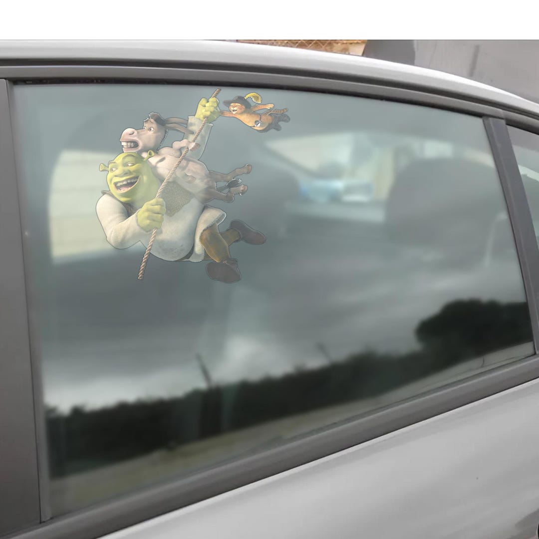 Shrek Vinyl Decal for Car Windows,funny and Cute Cartoon Shrek Stickers ...