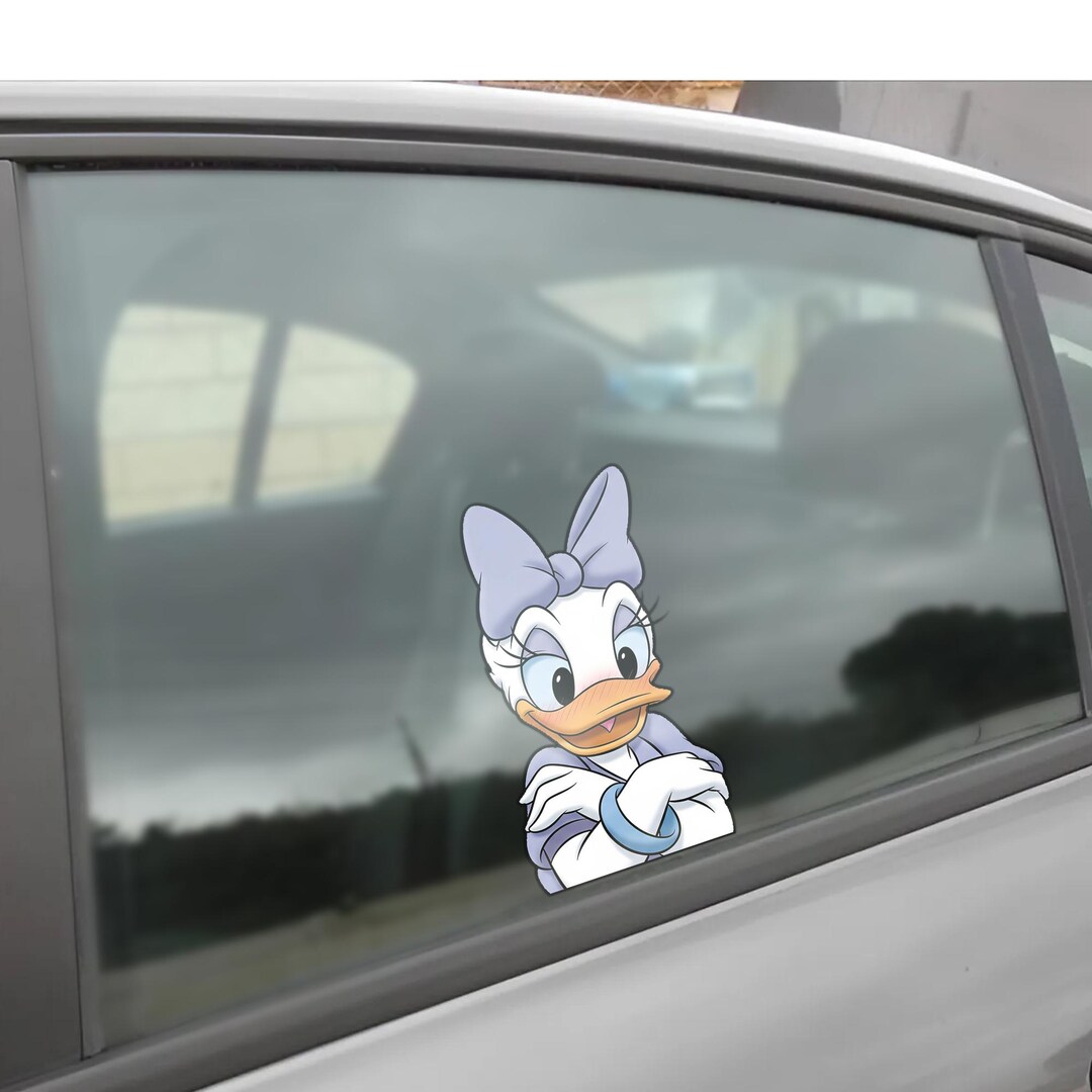 Disney Daisy Duck Peekaboo Peeker Peeking Car Window Decals, Bumper ...
