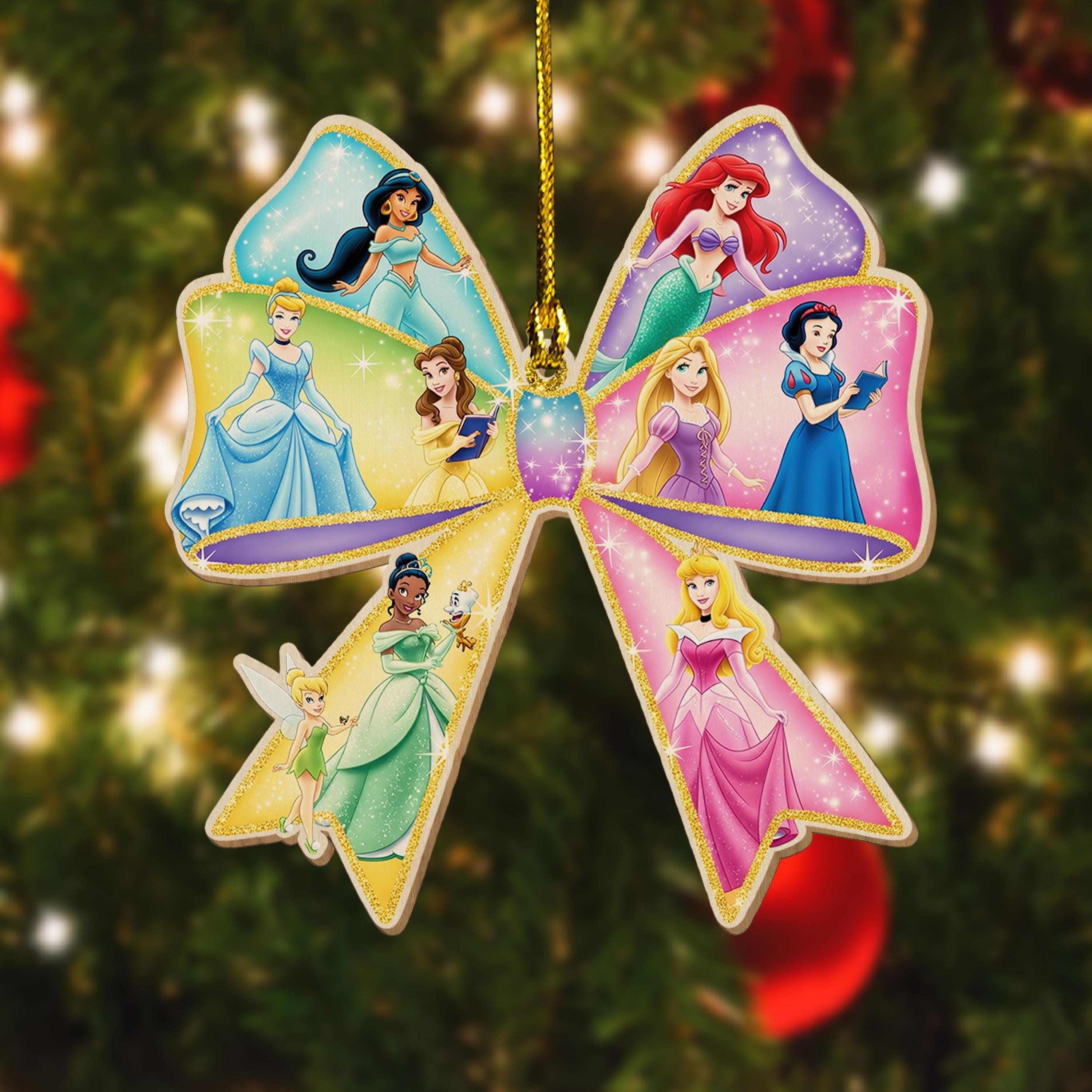 Personalized Disney Princess Christmas Ornament, Princess Characters ...