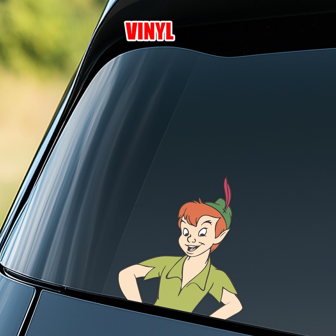 Peter Pan Peeker Peeking Car Window Decals - Bumper Waterproof Vinyl ...