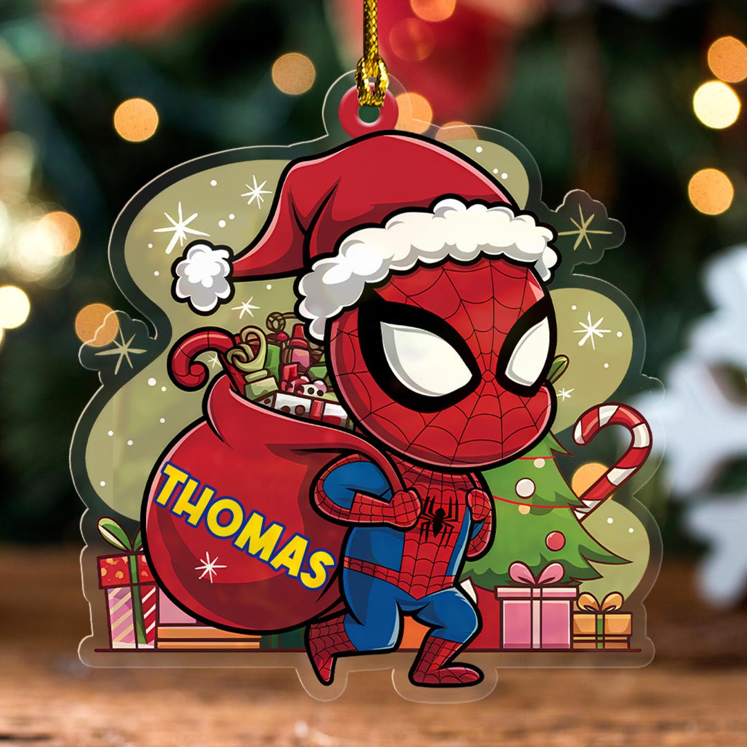 Personalized Spidey and Friends Ornament, Custom Spidey Christmas ...