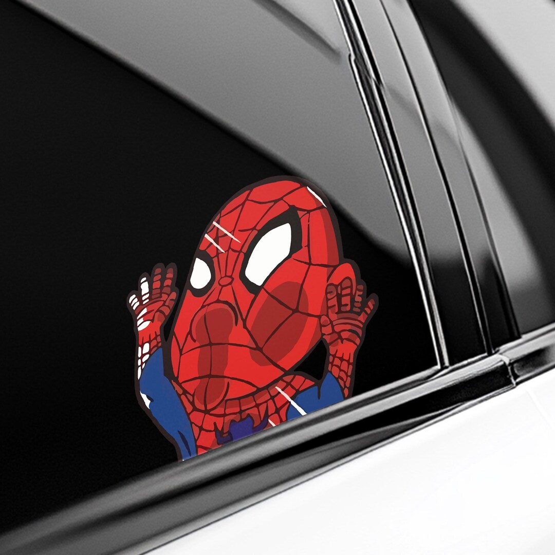 Spider Man Peeking Peek Peekabo Peekers Vinyl Decal Sticker, Cute ...