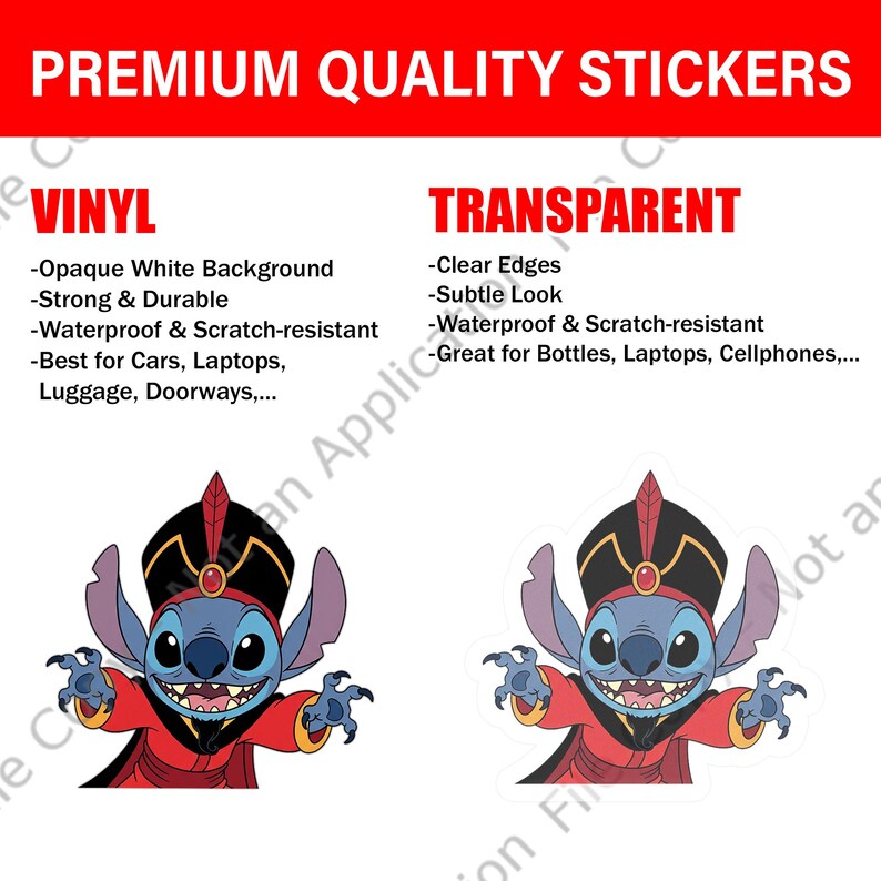 Funny Stitch Peeker Peeking Car Window Decals, Jafar Bumper Vinyl ...