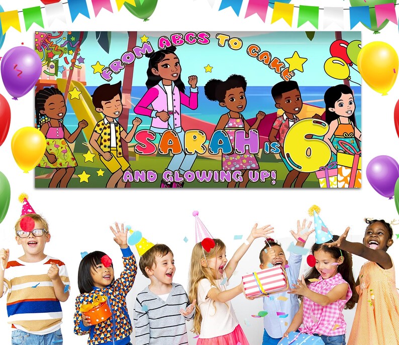 Gracie's Corner Birthday Backdrop, Custom Party Banner, Personalized ...