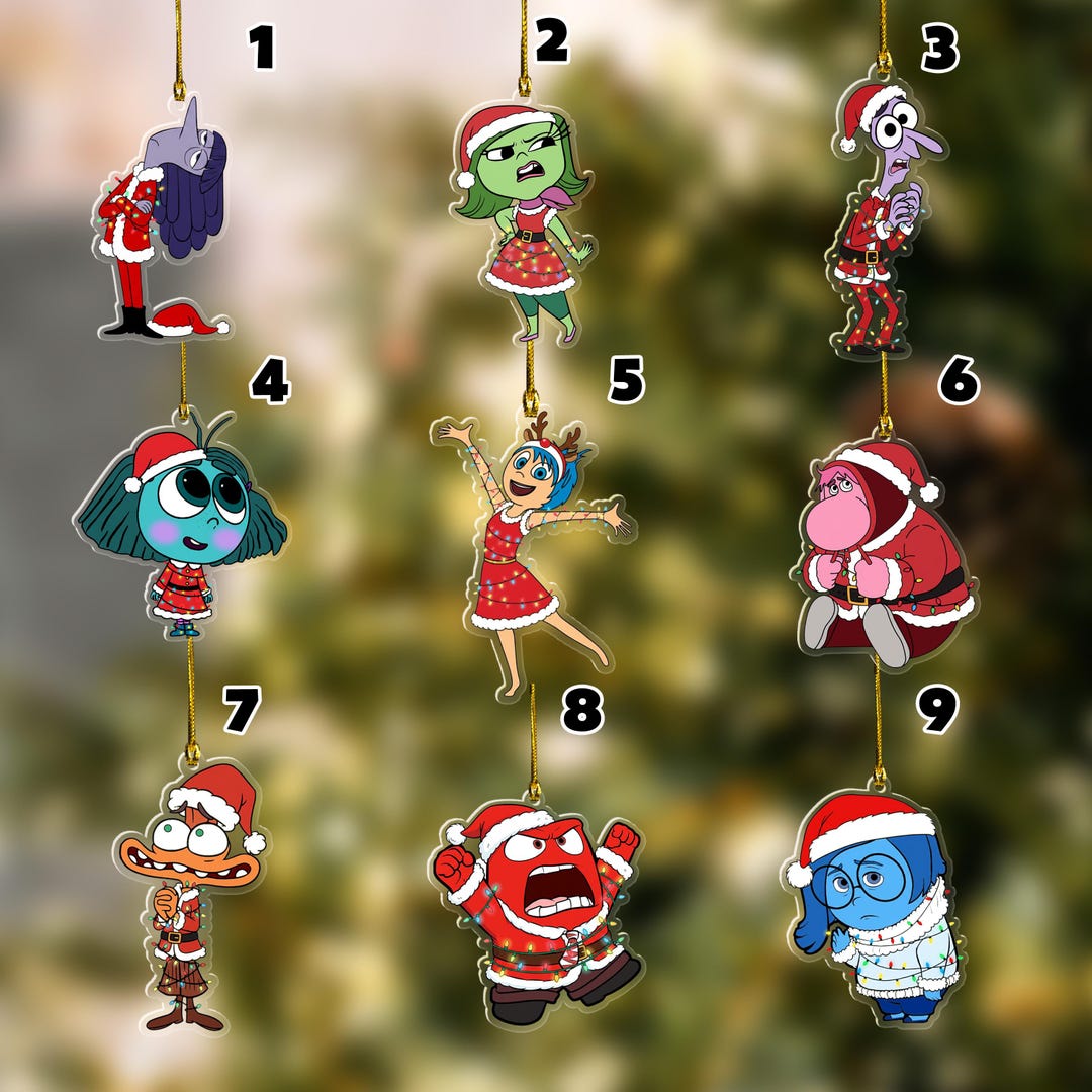 Personalized All Inside Out Characters Name Christmas Ornament, Inside ...