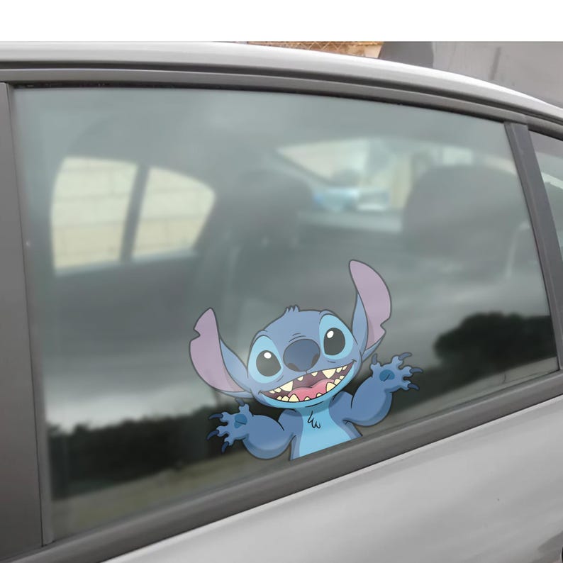 Disney Lilo Stitch Peeker Peeking Sticker, Car Waterproof for Water ...