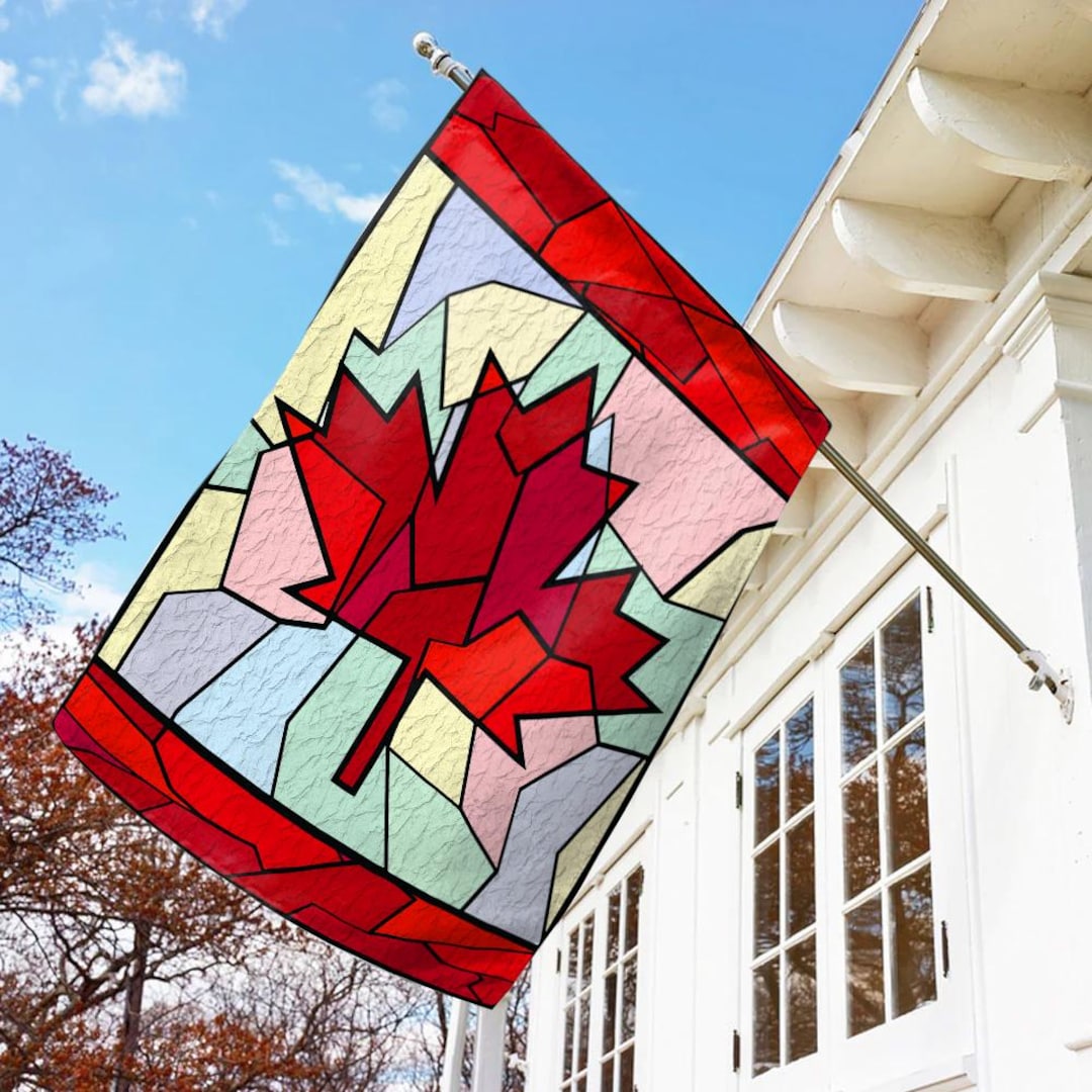 Canada Flag Stained Glass Canada Flag for Garden, Canada is Not for ...