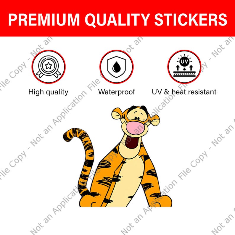 Tigger Peeking Peek Peekabo Peekers Bumper Window Vinyl Decal Disney ...