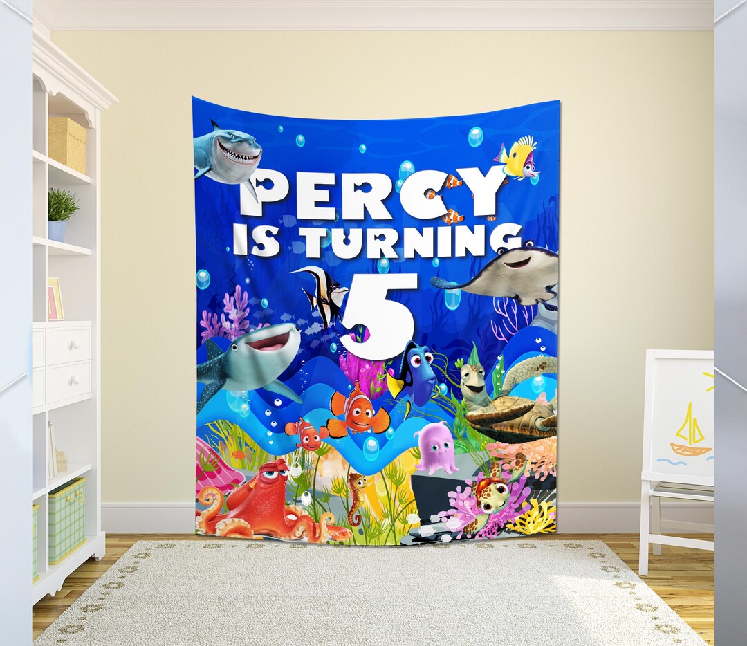 Finding Nemo Birthday Backdrop, Finding Nemo Banner, Finding Nemo Party ...