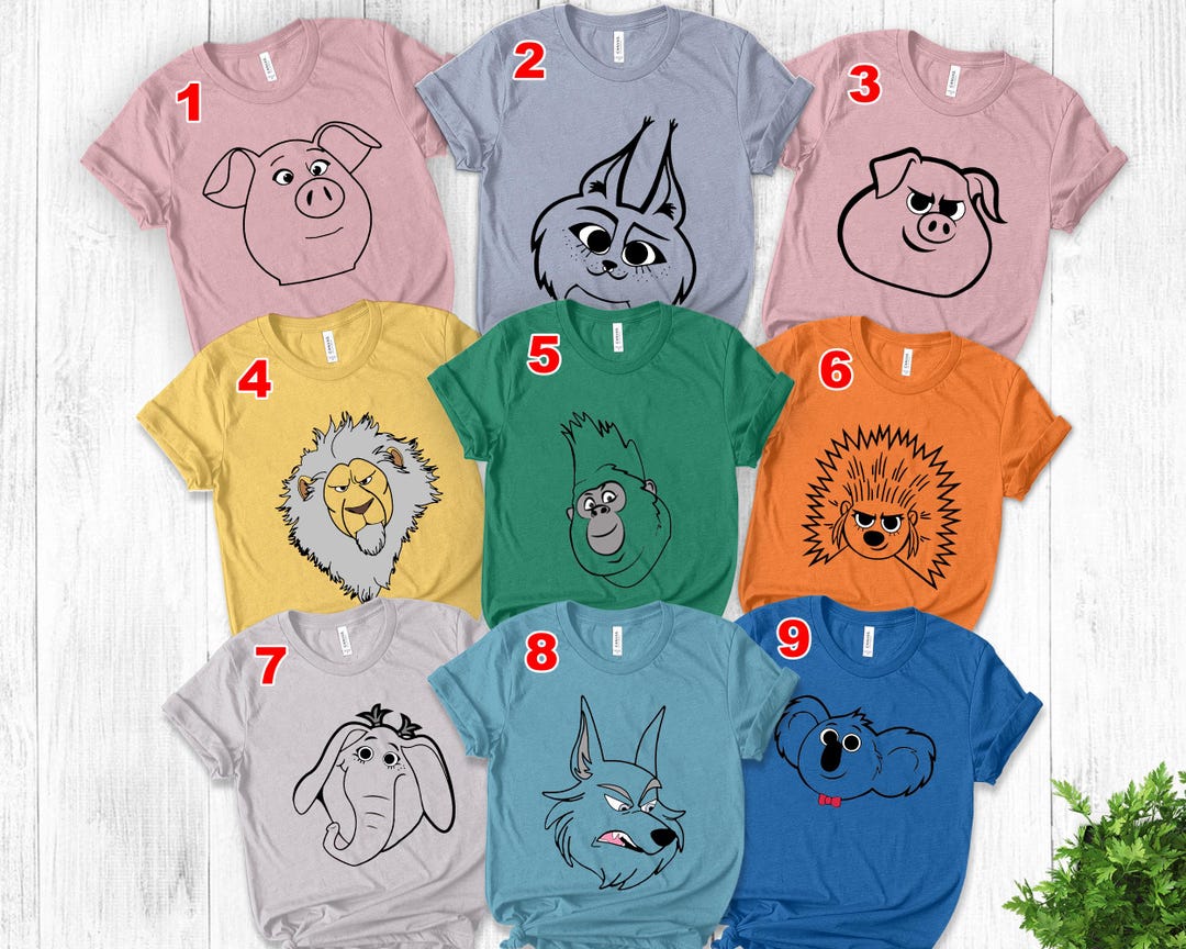 Sing 2 Costume Shirt, Sing Movie Halloween Costume Shirt, Sing Pig ...