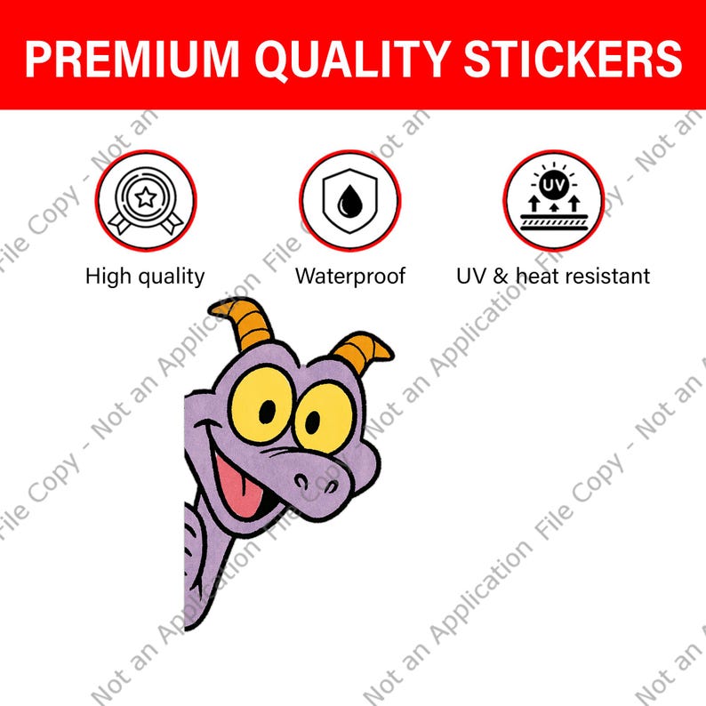 Figment Side Peeking Inspired Car Window Laptop Vinyl Decal Sticker ...