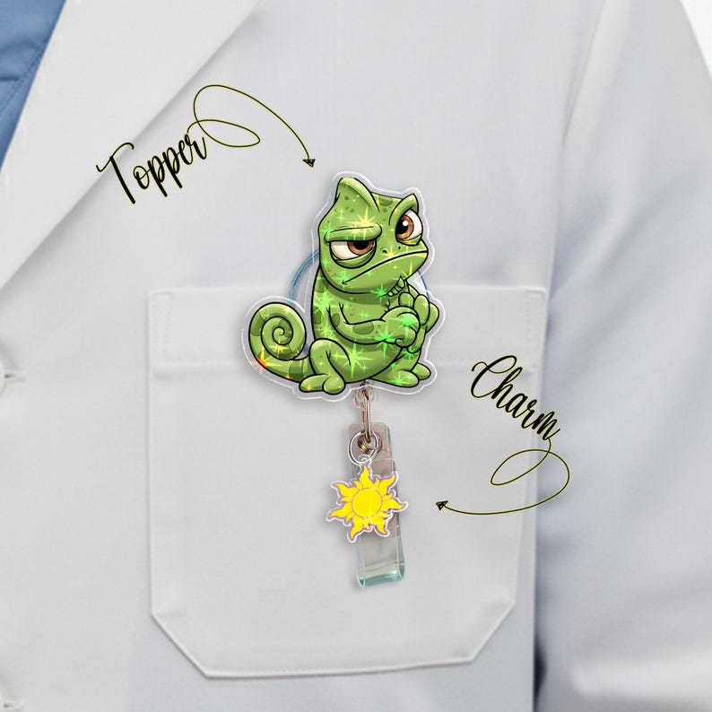 Pascal Retractable Badge Reel, Nurse Teacher ID Holder, Cute Tangled ...