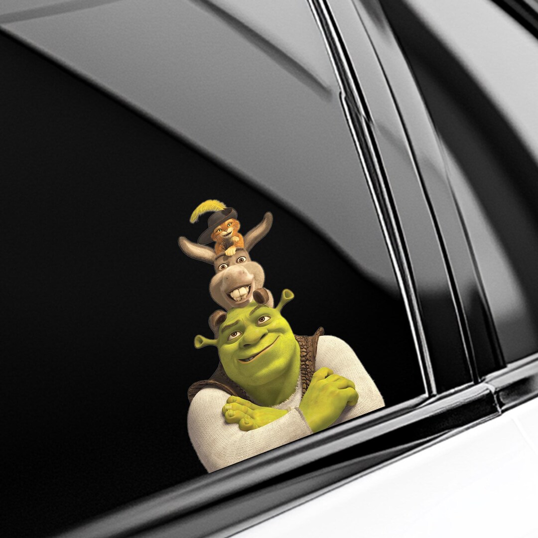 Shrek Vinyl Decal for Car Windows,funny and Cute Cartoon Shrek Stickers ...