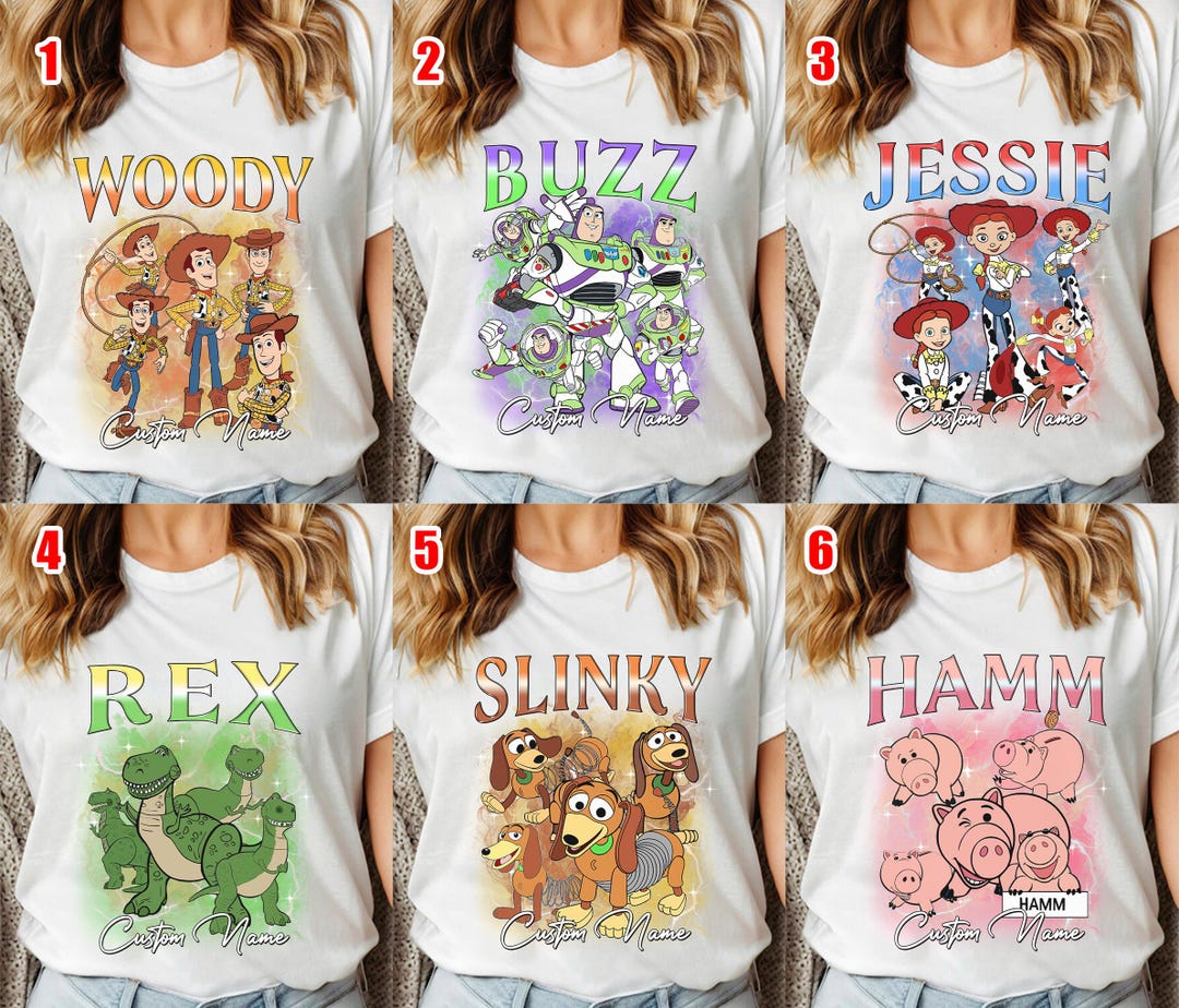 Retro Toy Story Characters Group Bootleg Shirt, Disney All Characters ...