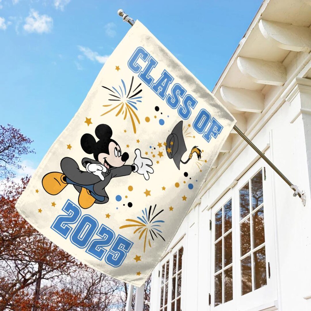 Disney Class of 2025 Flag, Mickey Graduate Flag, Mickey Senior of 2025 ...