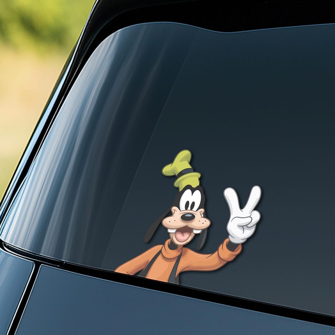 Goofy Peekaboo Peeker Peeking Car Window Decals, Disney Goofy Movie ...