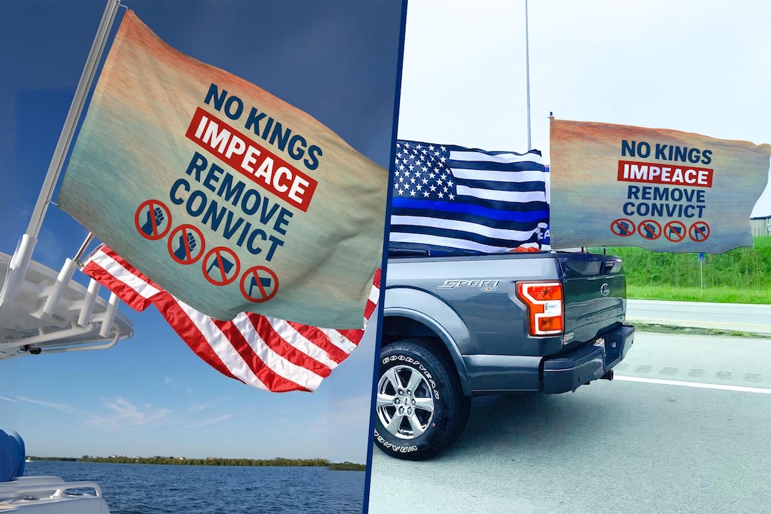 No Kings Impeach Remove Convict Flag, No Kings Anti Trump, Democracy ...