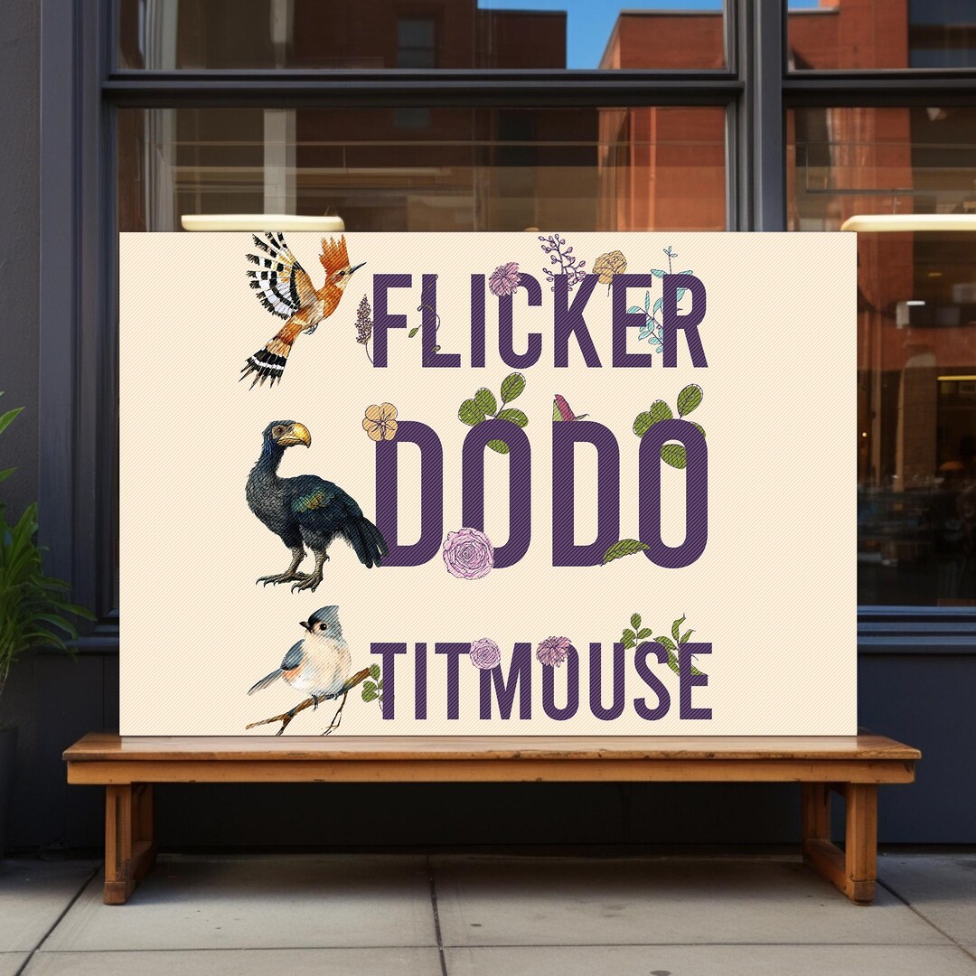 FDT Protest Yard Sign, Bird Floral Art Political Lawn Sign, Subtle Anti ...