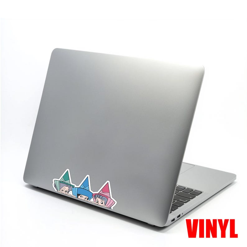 Flora Fauna Merryweather Peeker Sticker, Disney Sleeping Beauty Fairies ...