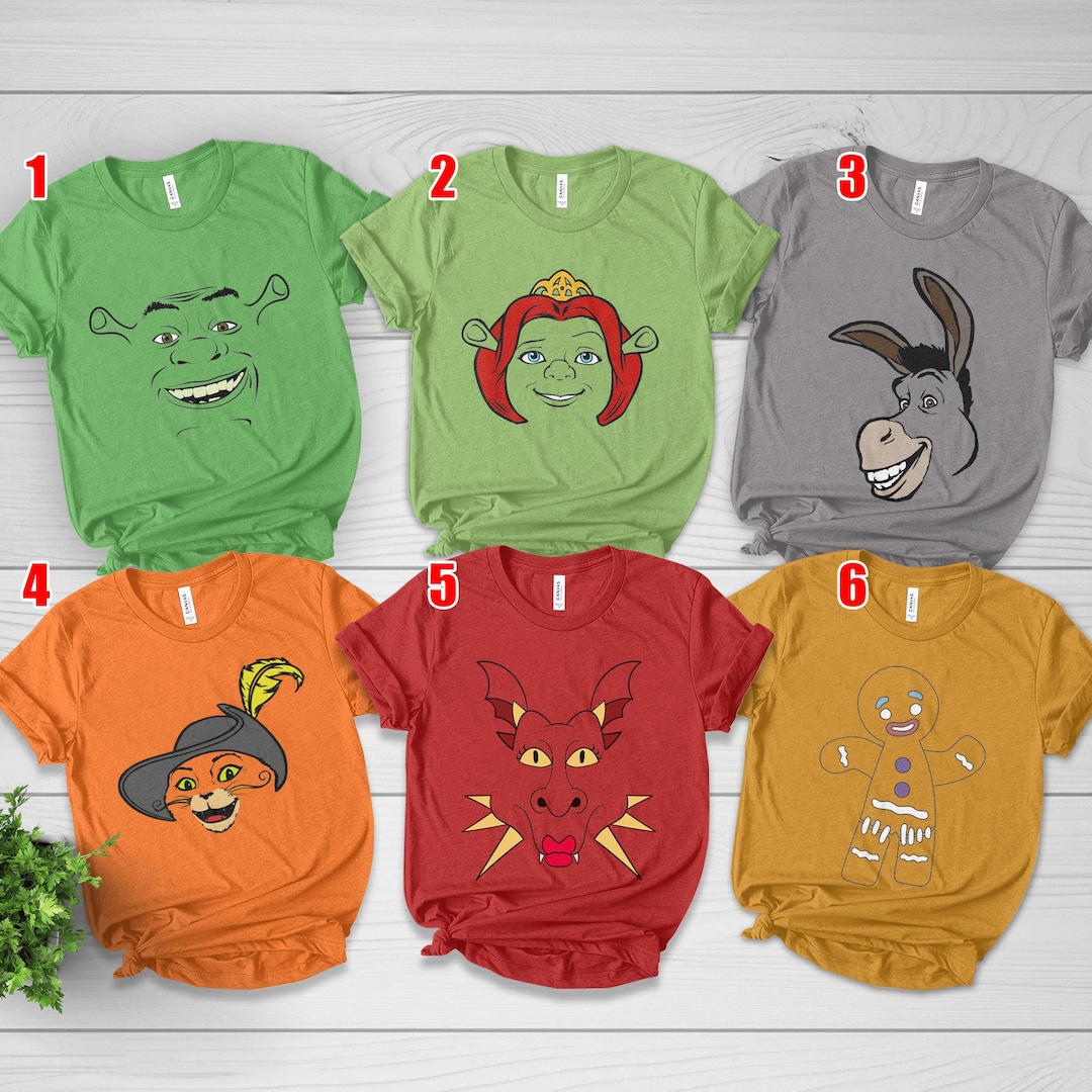 Custom All Characters Shrek Shirt, Fiona Donkey Lord Farquaad ...
