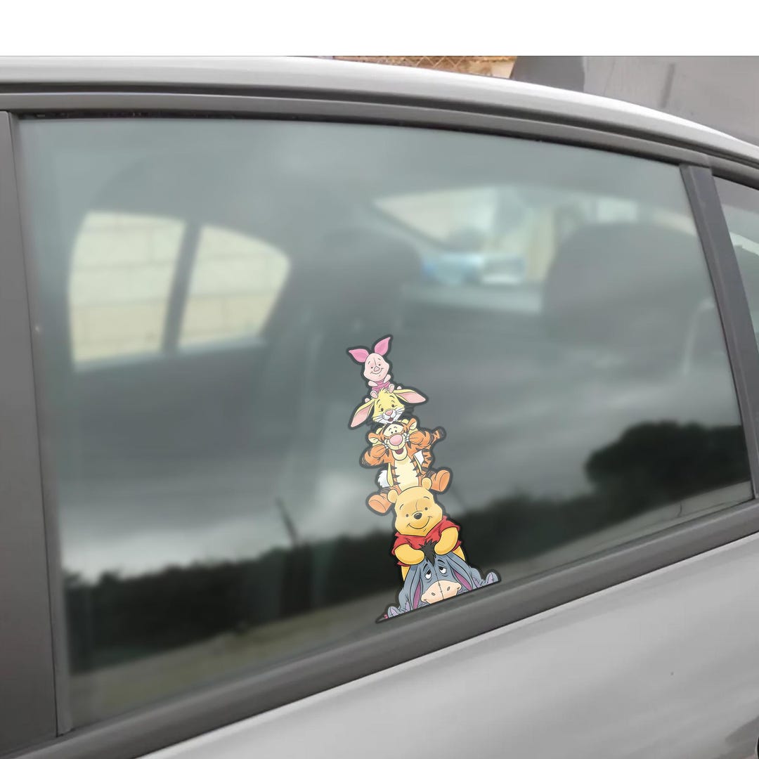 Winnie the Pooh Peekaboo Peeker Peeking Car Window Decals, Bumper ...