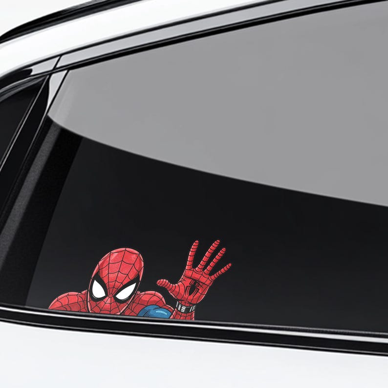 Spider-man Peace Sign Vinyl Sticker / Spider Man Peeker / Vinyl Spider ...
