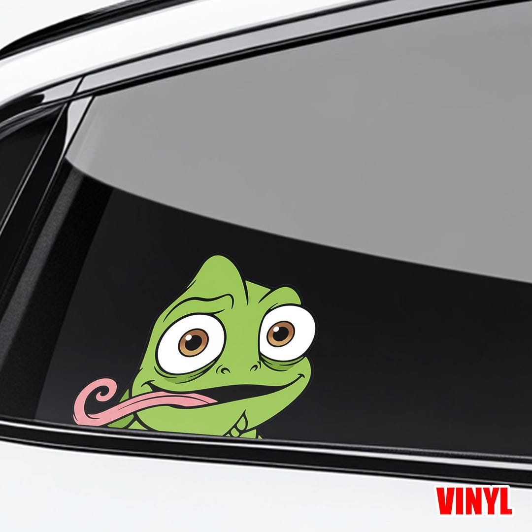 Pascal Rapunzel Peeker Sticker – Rapunzel Peeking Pascal Car & Laptop ...