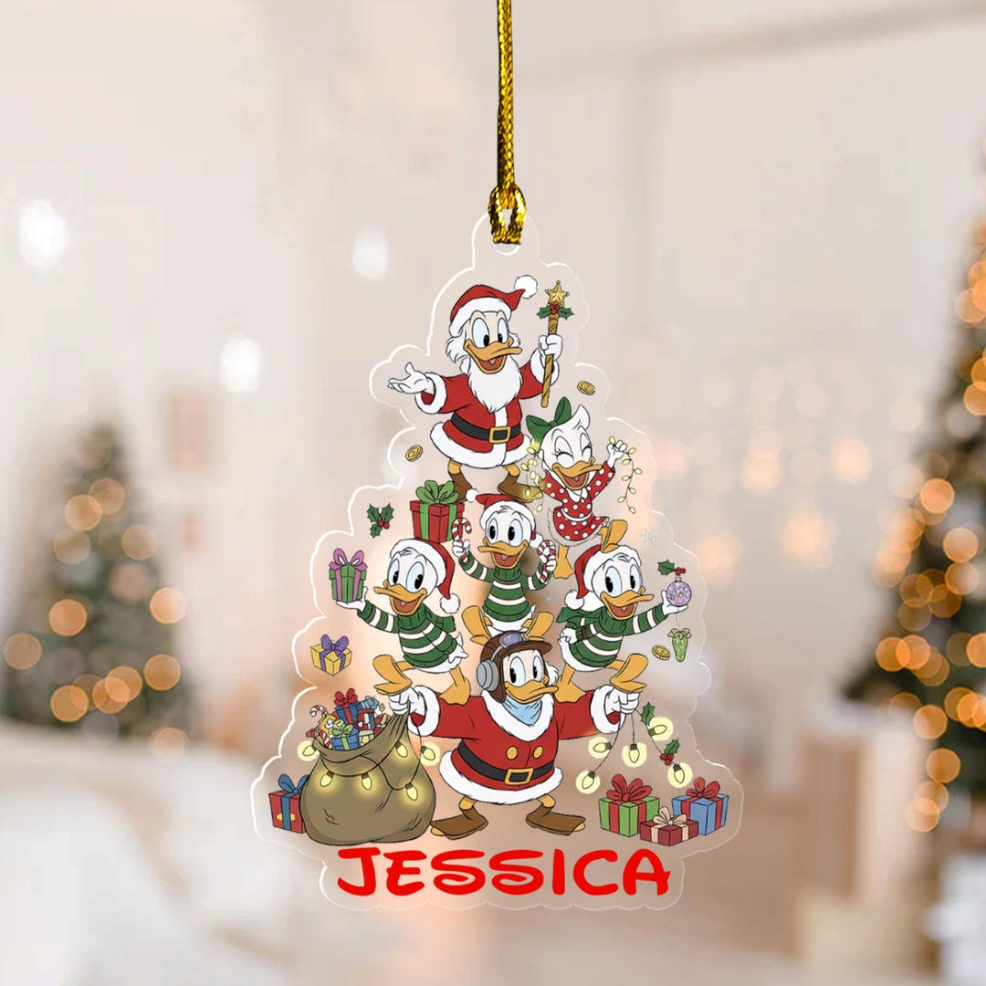 Disney Donald Duck Family Christmas Tree Ornament,personalized Donald ...