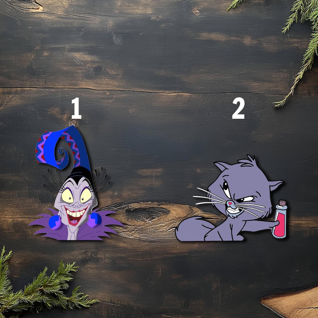 Evil Yzma Cat Peeker Sticker – Disney Villain Yzma Peeking Vinyl Decal ...