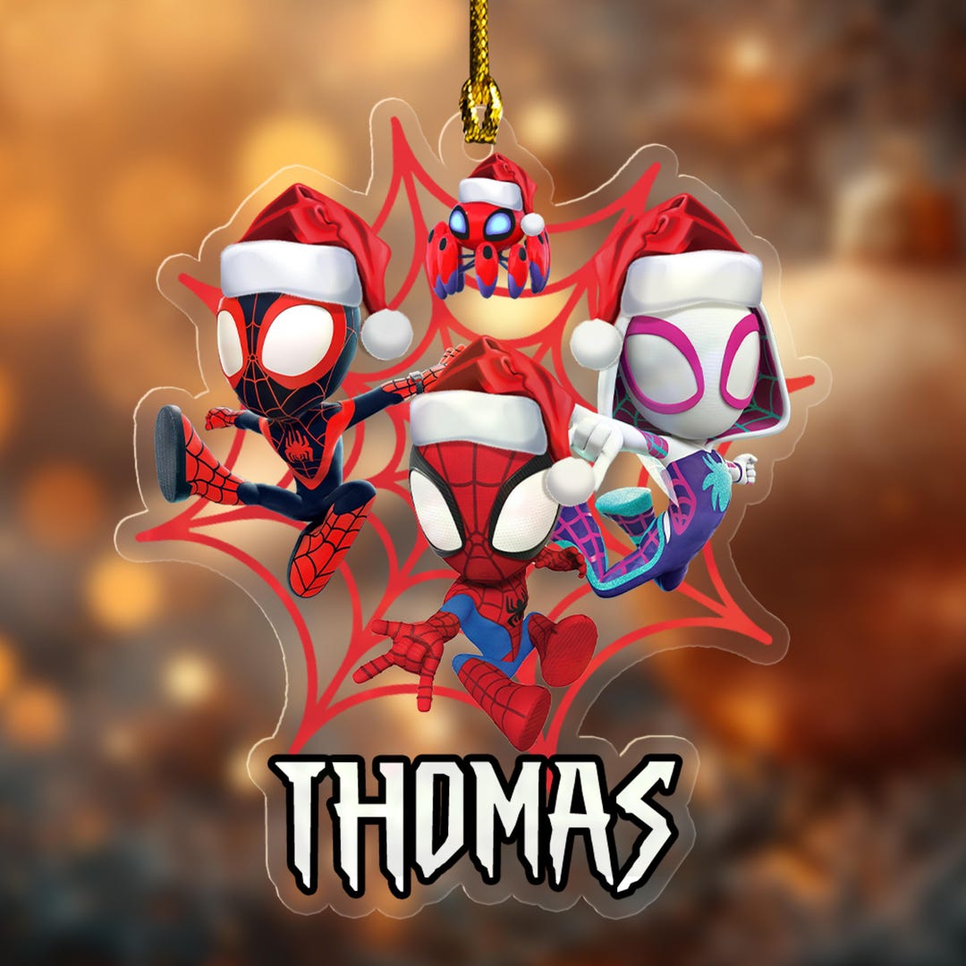 Personalized Spidey and His Amazing Friends Christmas Ornament, Custom ...