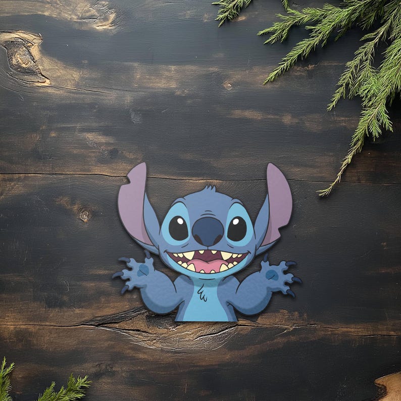 Disney Lilo Stitch Peeker Peeking Sticker, Car Waterproof for Water ...