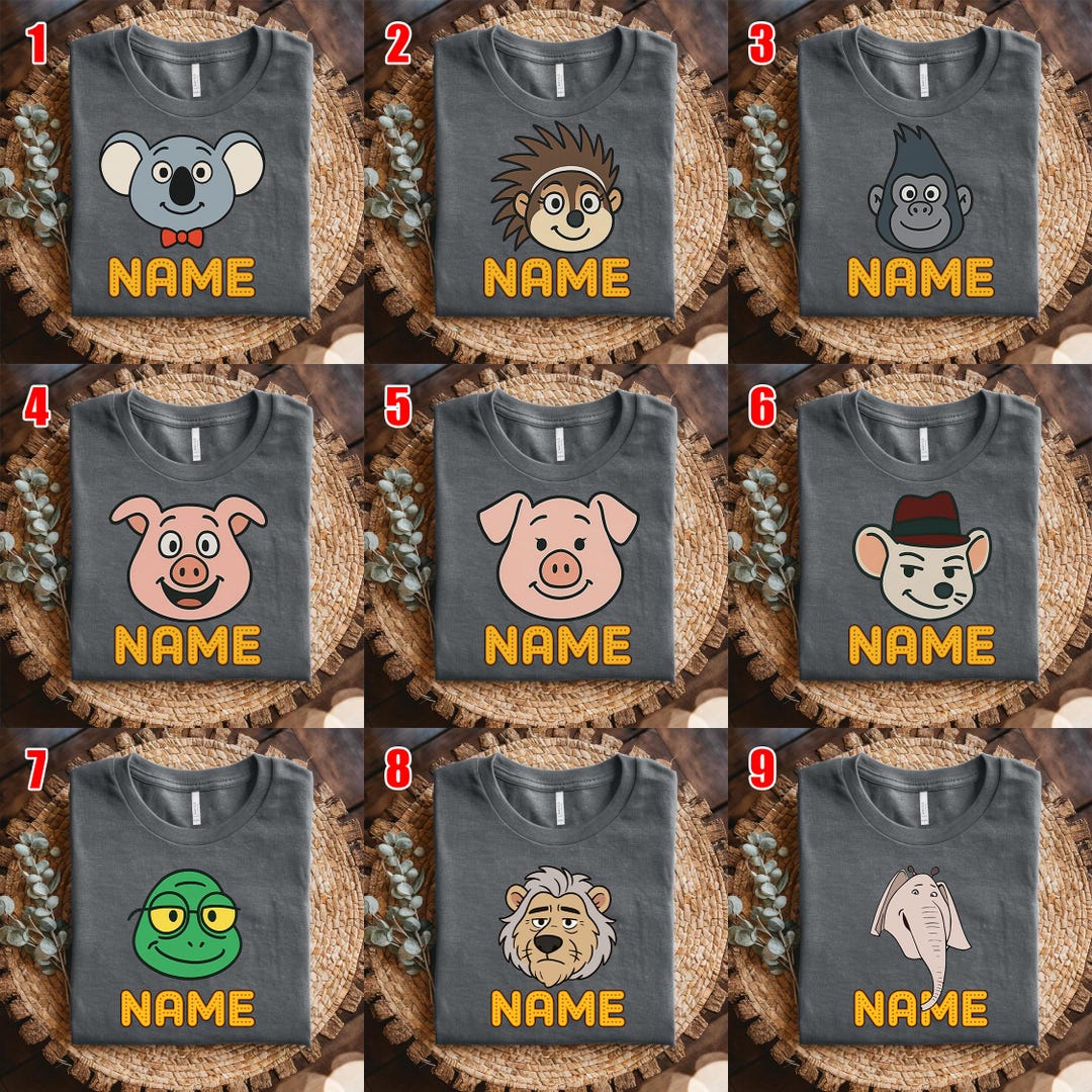 Custom Sing Movie 2D Design Matching Shirt, Sing Pig Birthday, Sing ...