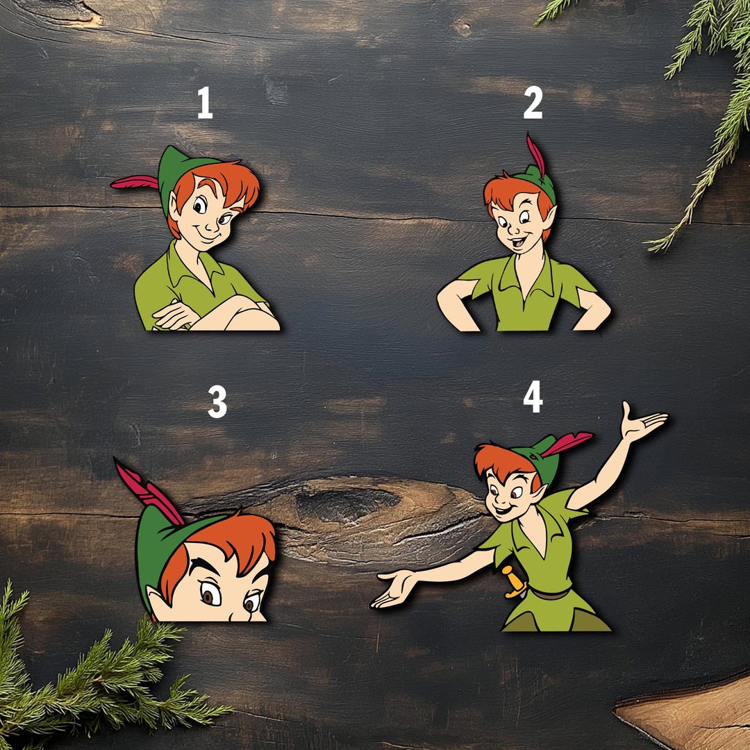 Peter Pan Peeker Peeking Car Window Decals - Bumper Waterproof Vinyl ...