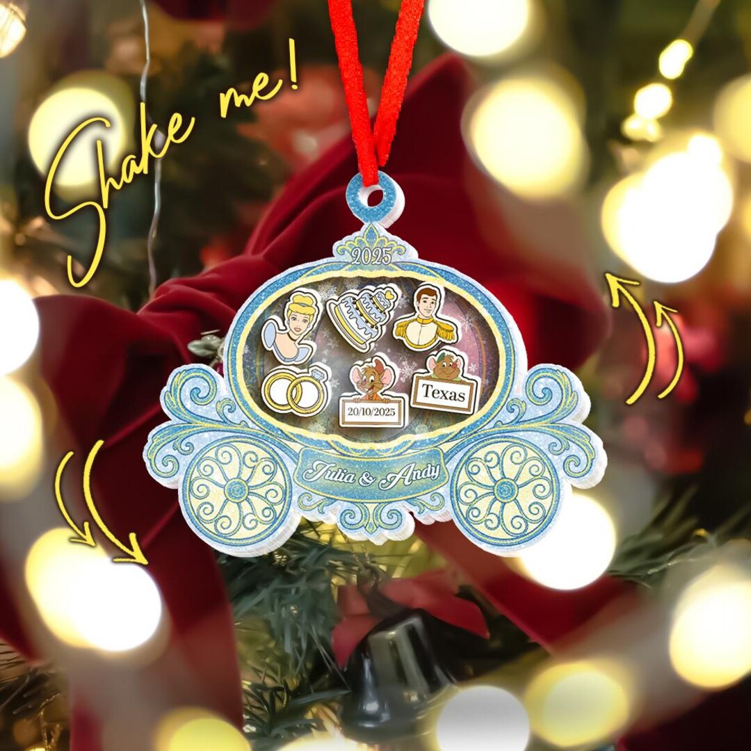 Cinderella Characters Custom Christmas Shaker Ornament, Princess ...