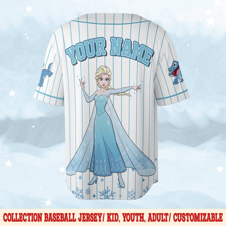 Custom Disney Princess Elsa Frozen Simple,custom Name Disney Game Day ...