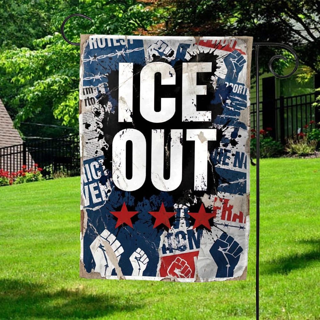 ICE OUT Protest Flag – Abolish ICE Flag, Keep the Immigrants, Deport ...