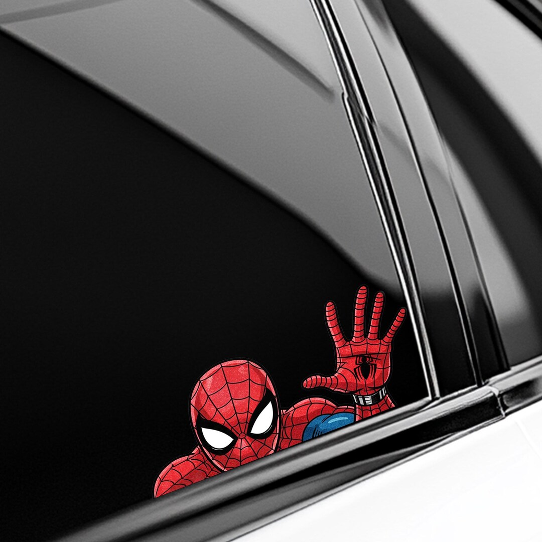 Spider-man Peace Sign Vinyl Sticker / Spider Man Peeker / Vinyl Spider ...