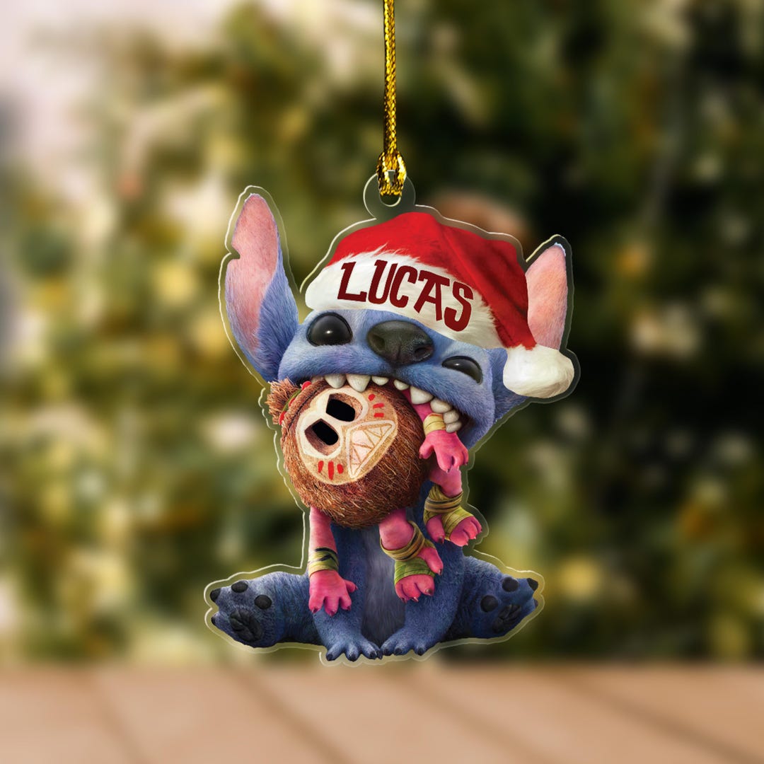 Personalized Disney Stitch Ornament, Disney Family Christmas Tree ...